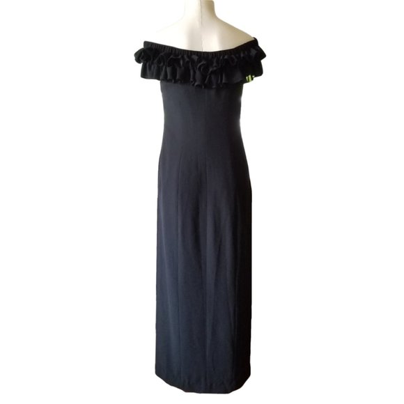 Jessica Howard | Dresses | Jessica Howard Ruffle Shoulder Evening Dress ...